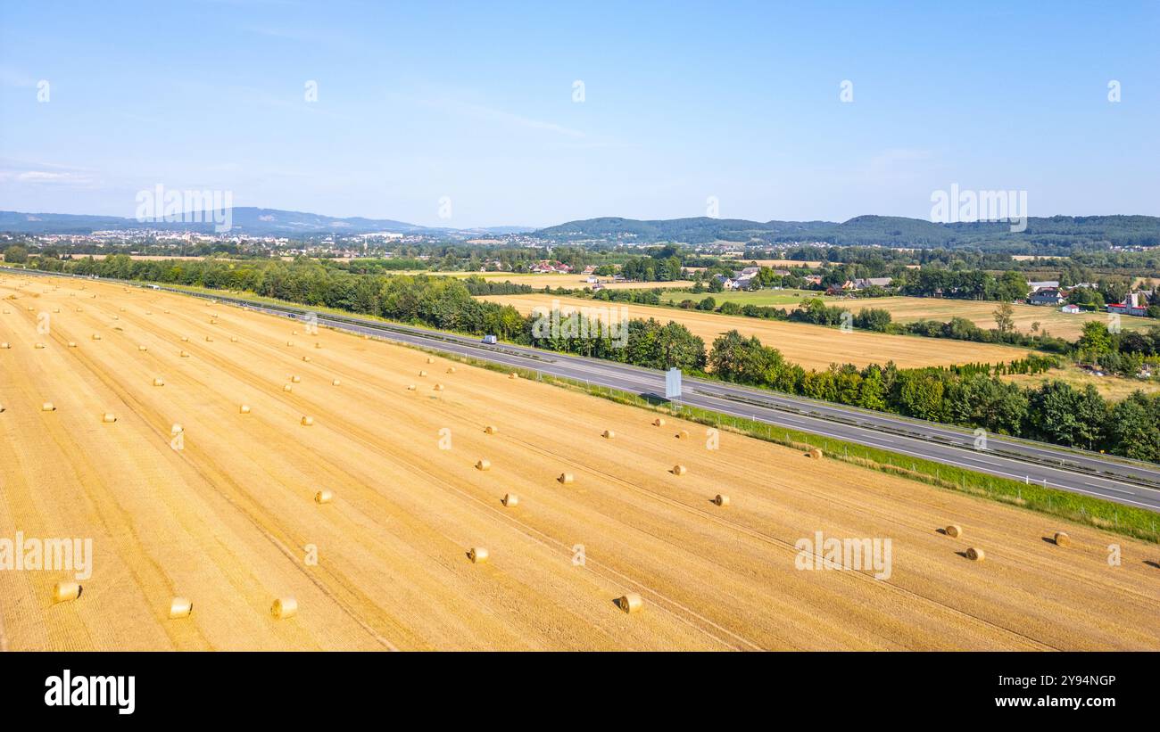 Aerial perspective showing field trees hi-res stock photography and ...
