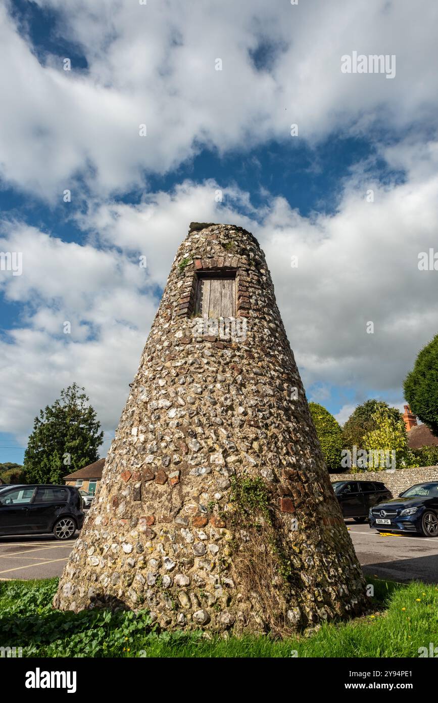 Alfriston, October 3rd 2024: The Flint Tower Stock Photo - Alamy