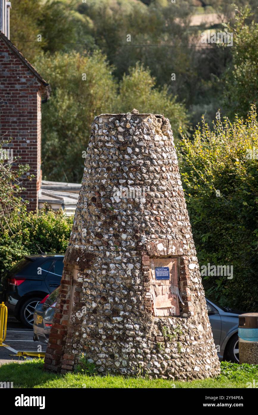 Alfriston, October 3rd 2024: The Flint Tower Stock Photo - Alamy