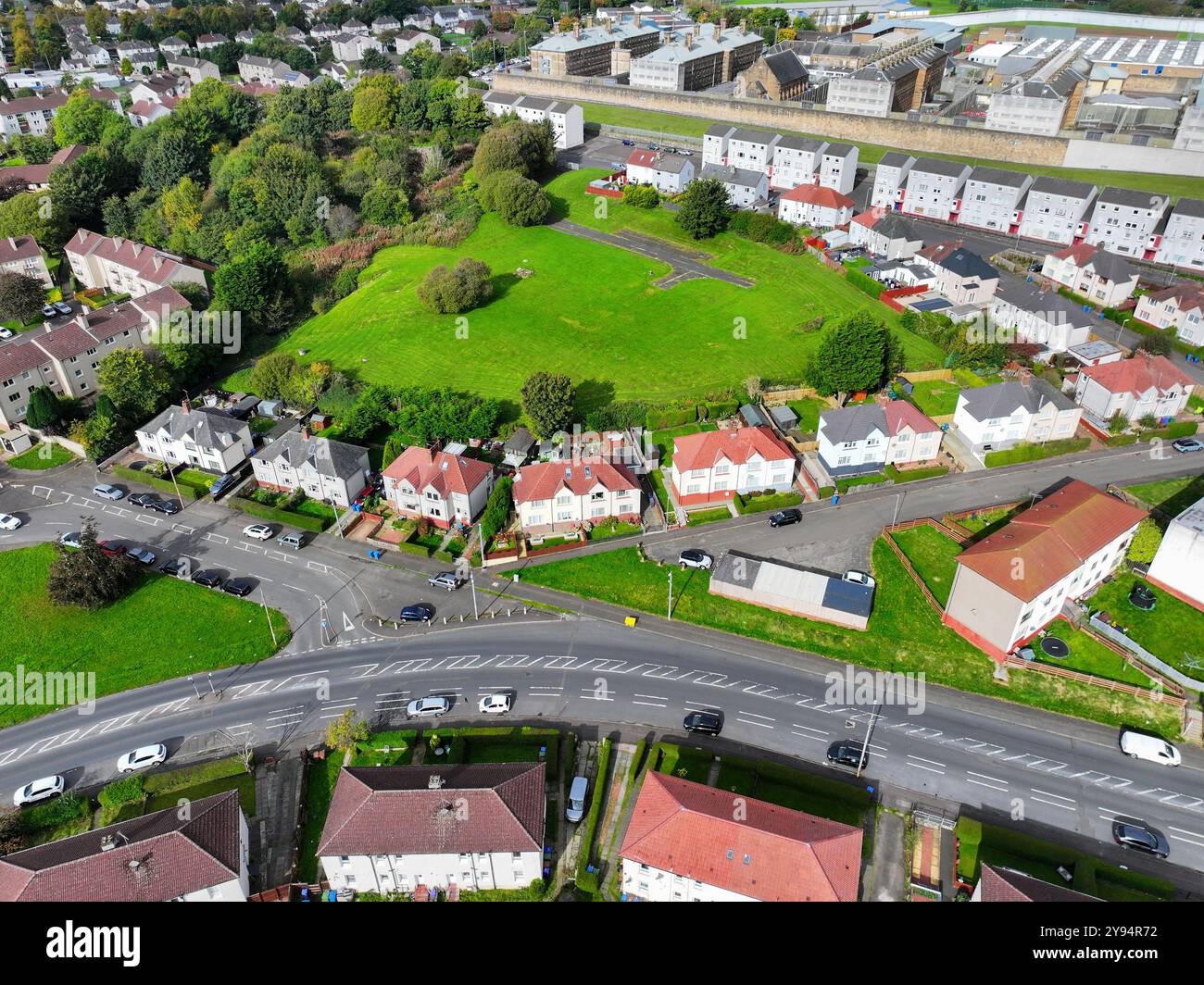 Aerial drone view of Riddrie and East End Glasgow Stock Photo - Alamy