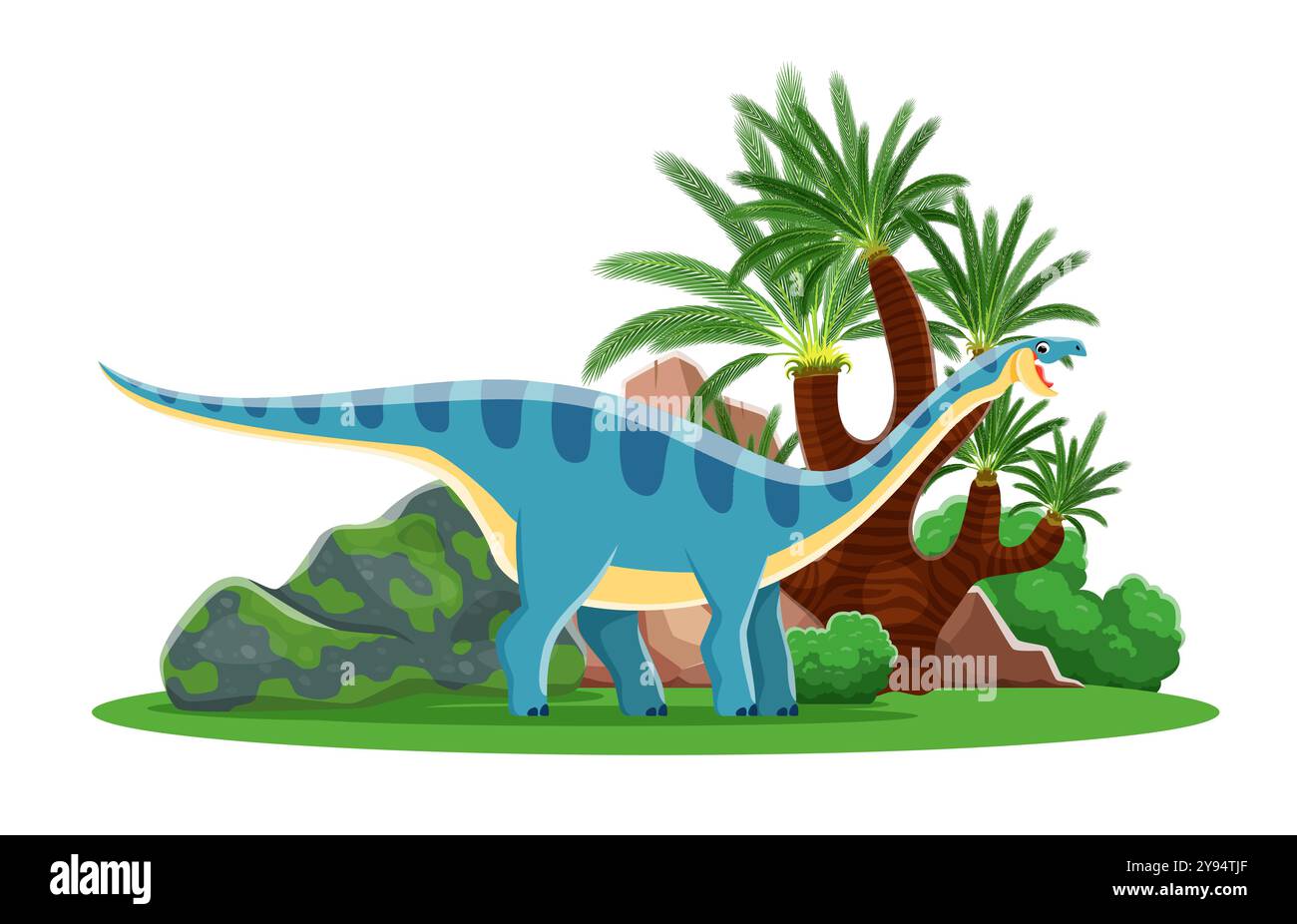 Coloradisaurus cartoon prehistoric dinosaur character from the Late ...