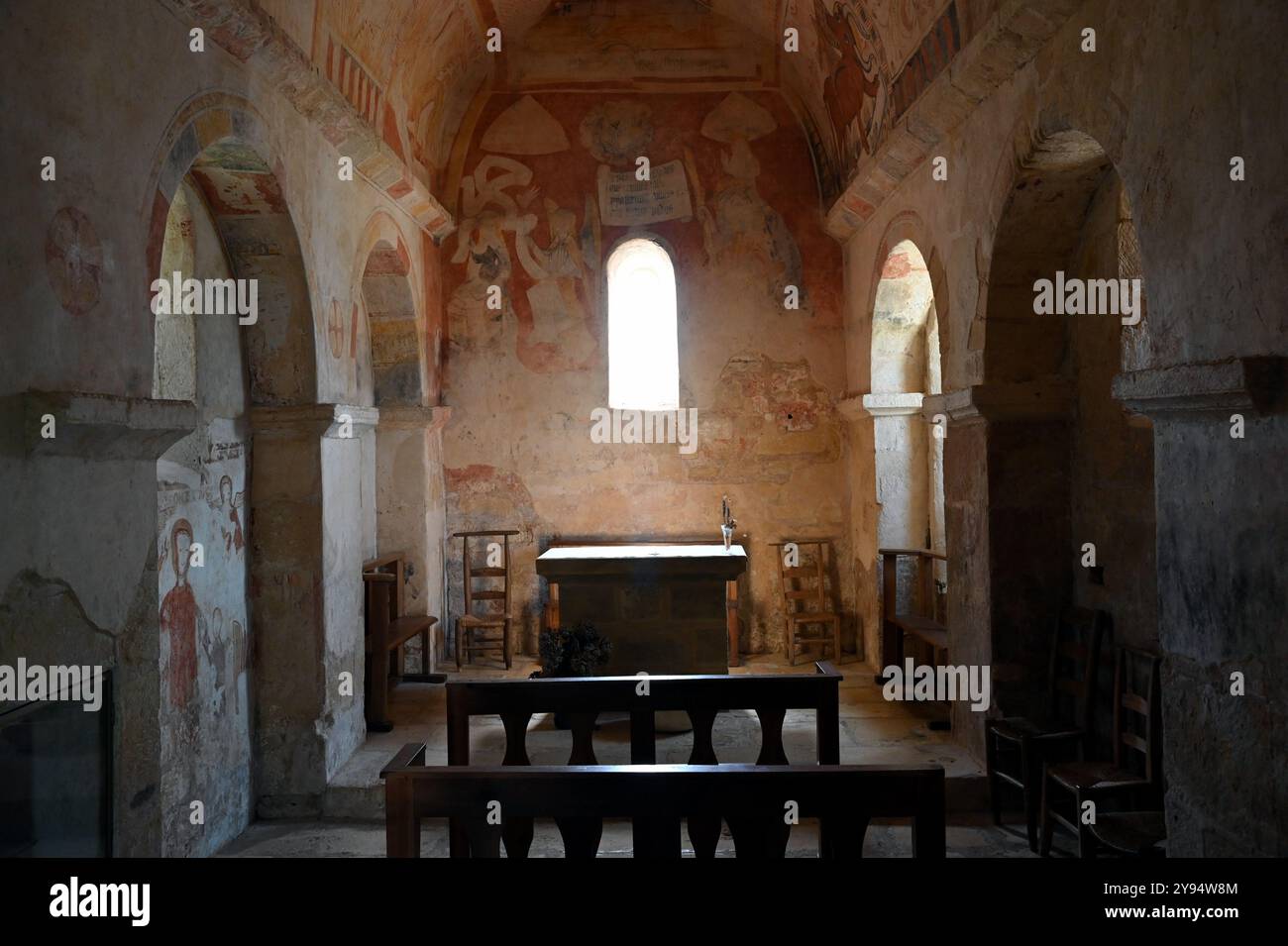 Interior of the church of St Christopher, Montferrand du Perigord in ...
