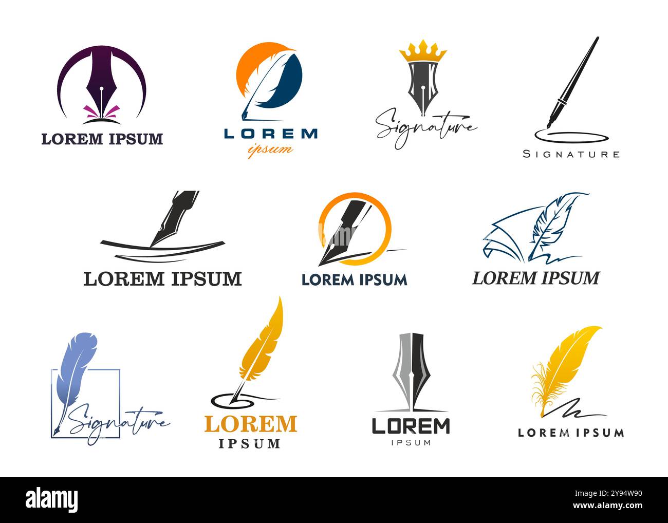 Quills and ink Stock Vector Images - Alamy