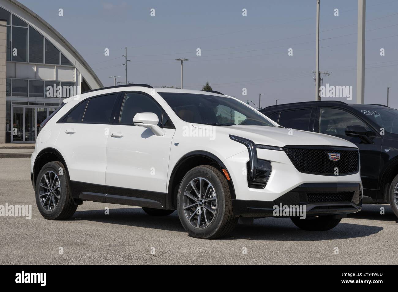 Fishers - October 6, 2024: Cadillac XT4 Sport SUV display. Cadillac offers the XT4 with a 235HP ...