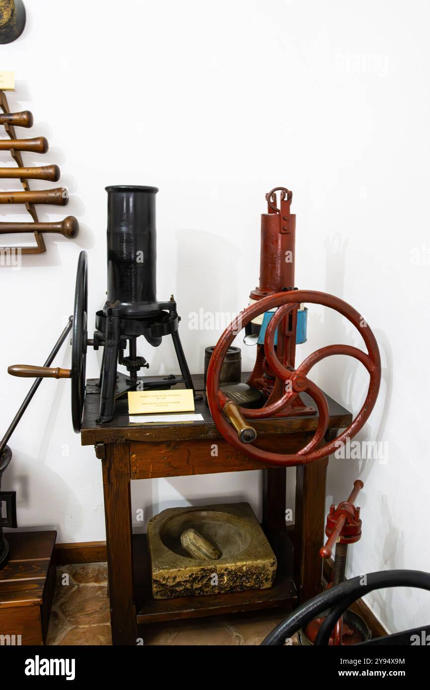 Old pharmaceutical instrument from the 19th century at the Pharmacy ...
