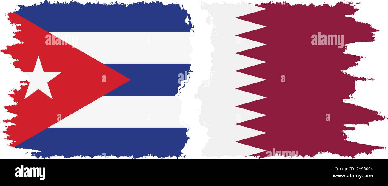 Cuba qatar flag Stock Vector Images - Alamy