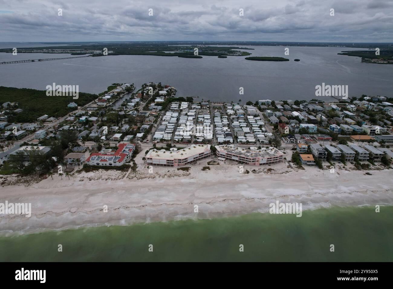 A stretch of Bradenton Beach, Fla, that is still recovering from ...