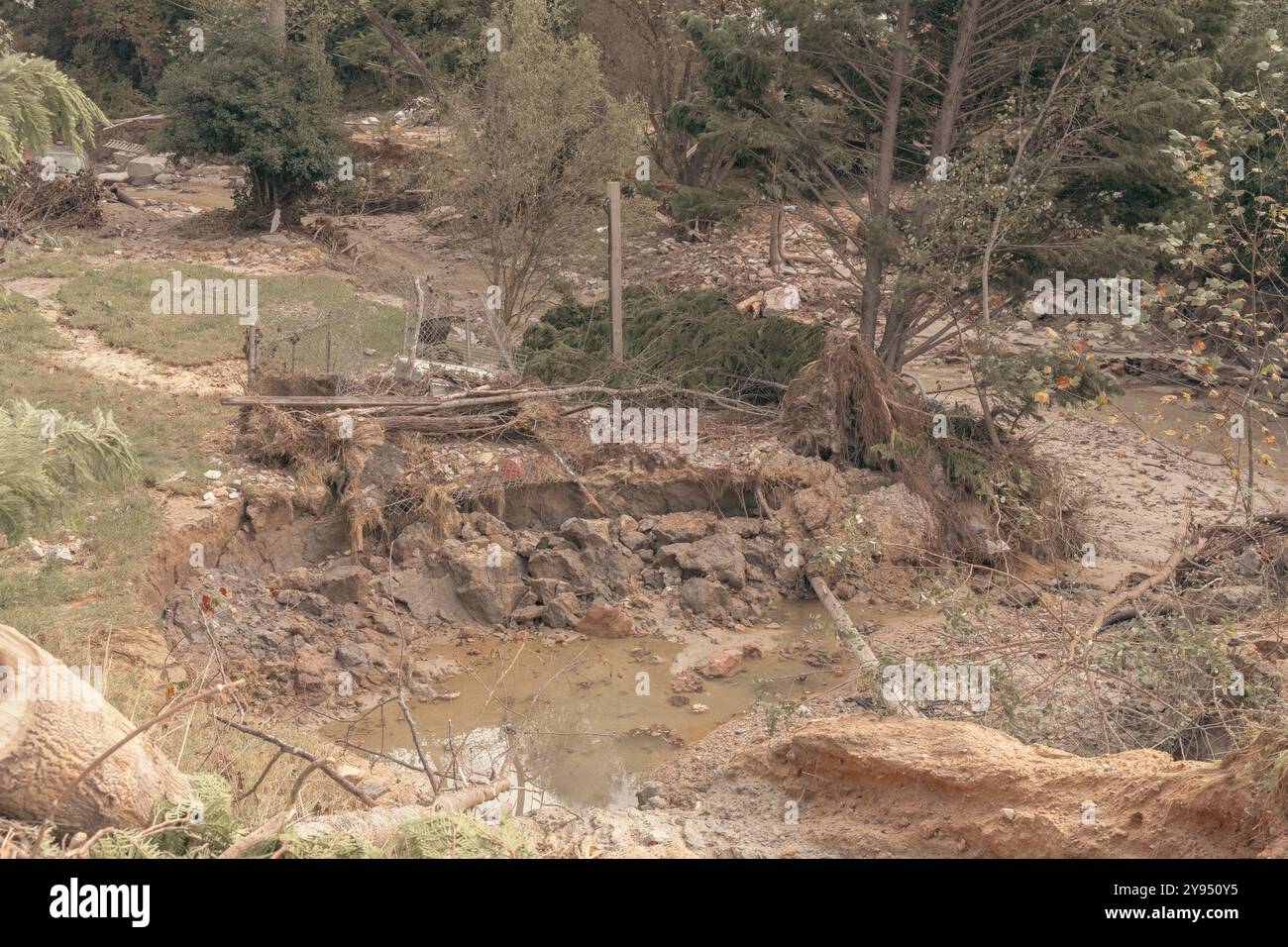 Chimney Rock, USA. 08th Oct, 2024. Destruction resulting from Hurricane ...