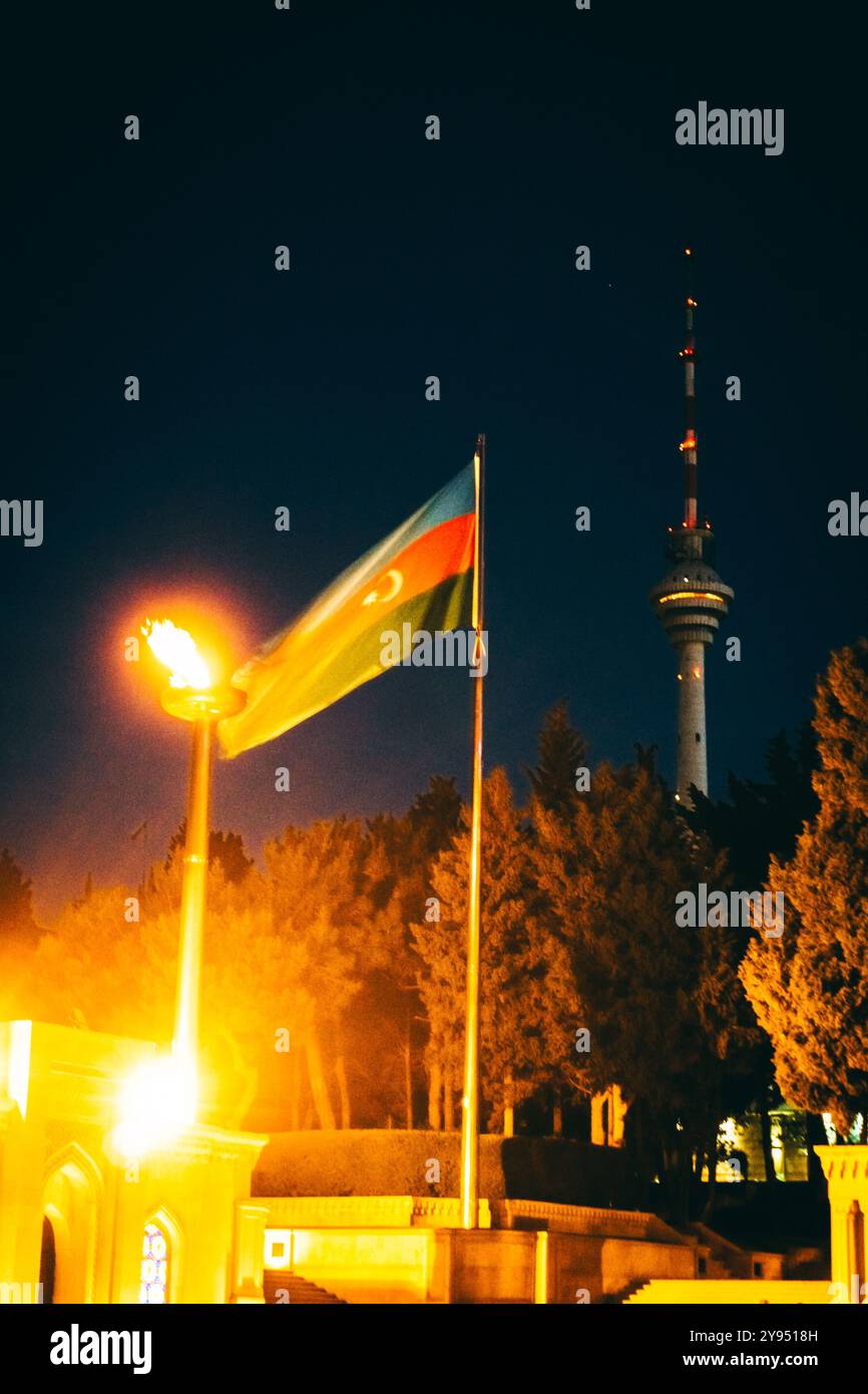 Night Capture of Cityscape. Baku, Azerbaijan Stock Photo - Alamy