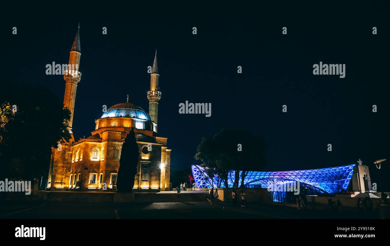 Night Capture of Cityscape. Baku, Azerbaijan Stock Photo - Alamy