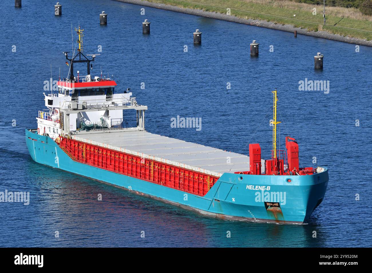 General Cargo Ship HELENE-B passing the Kiel Canal Stock Photo - Alamy