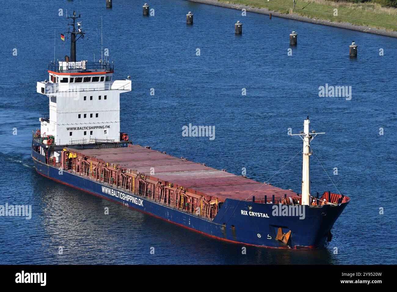 General Cargo Ship RIX CRYSTAL passing the Kiel Canal Stock Photo - Alamy