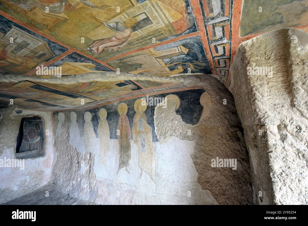 Interior, Rock-hewn Churches of Ivanovo, Ivanovski skalni tsarkvi, Ruse ...