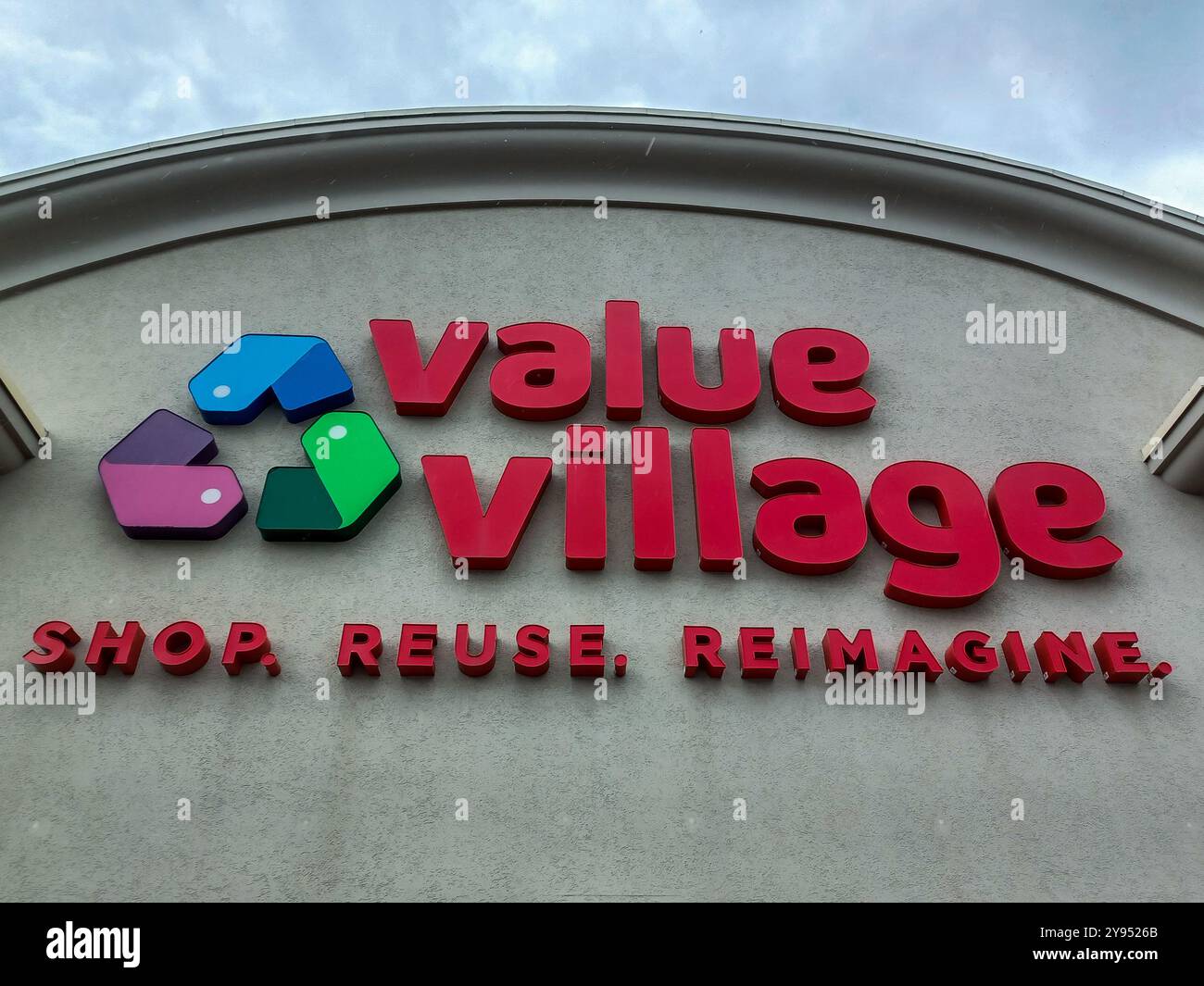 Value village logo hi-res stock photography and images - Alamy