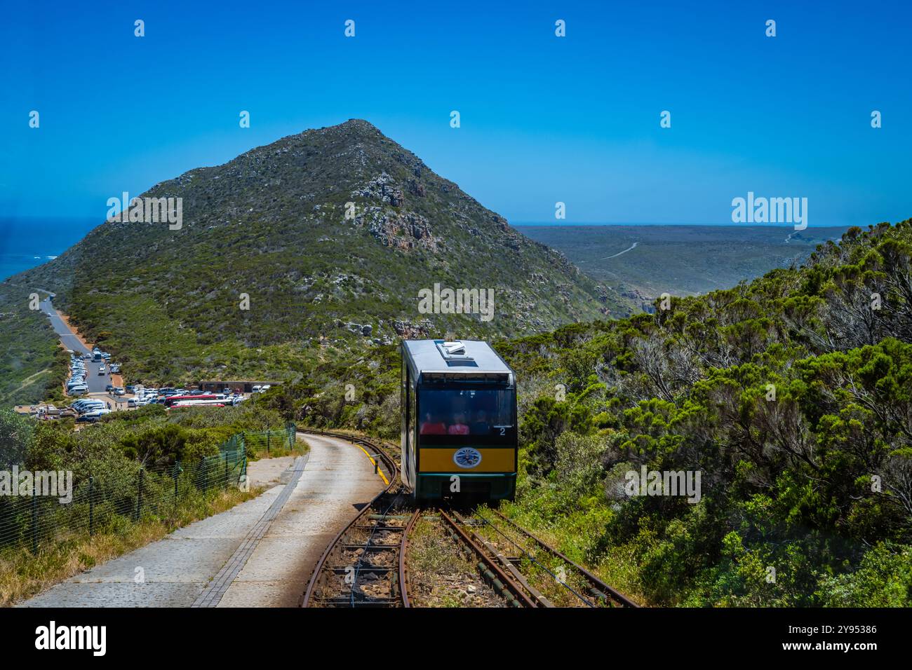 Horizontal photograph of The Flying Dutchman Funicular, also known as the Cape Point Funicular ...