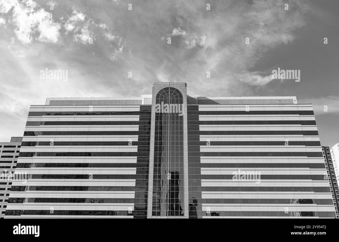 skyscraper building architecture. skyscraper with glassy facade. modern ...