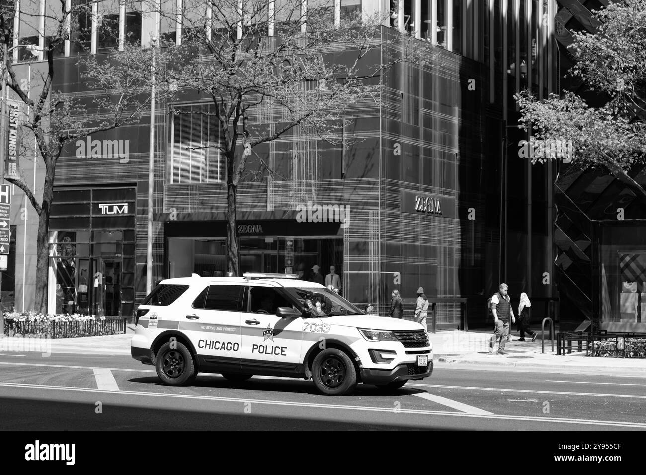 Chicago, USA - April 27, 2023: Law enforcement agency Chicago Police ...