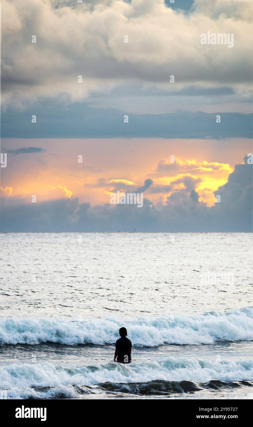 Luzon Island,The Philippines-May 22 2023:A human figure walks into the ...
