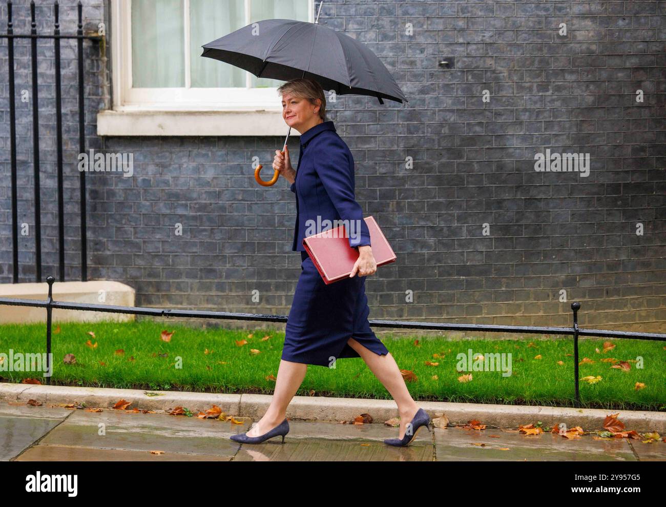 London, UK. 8th Oct, 2024. Home Secretary, Yvette Cooper, at Downing ...