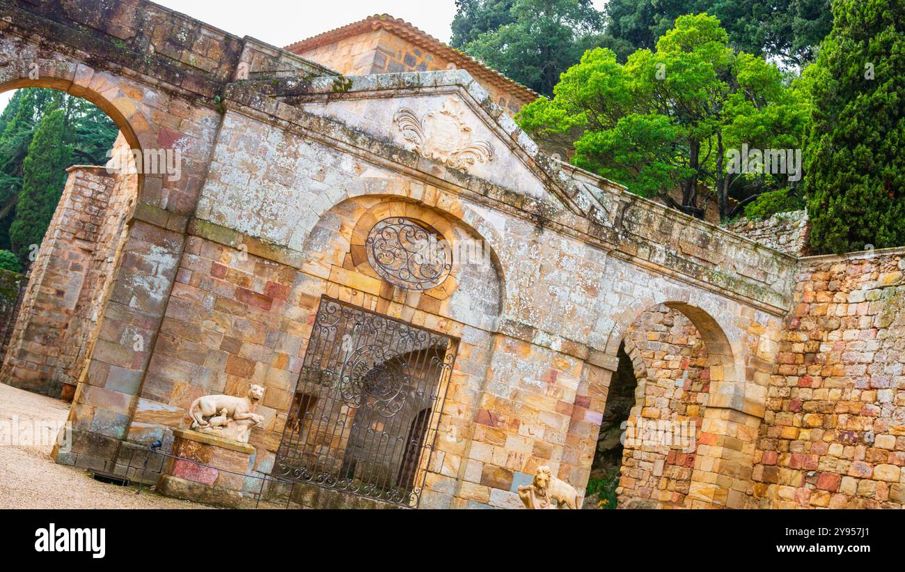 Fontfroide Abbey or Abbaye de Fontfroide is monastery in France gothic ...