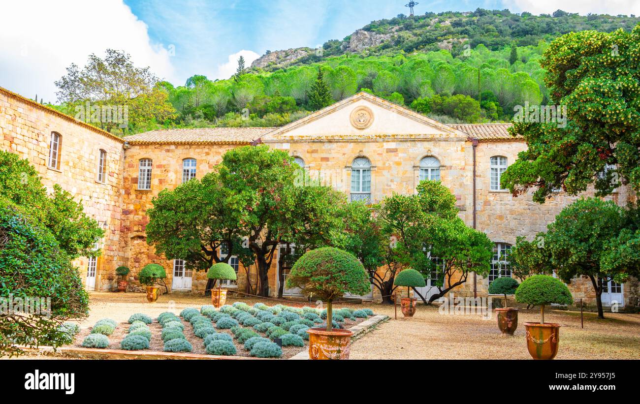 Fontfroide Abbey or Abbaye de Fontfroide is monastery in France gothic ...