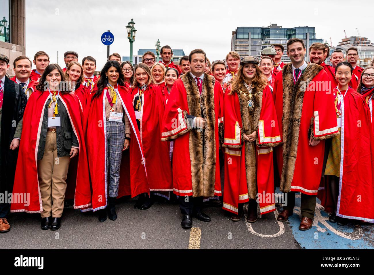 A Group Portrait Of The Guild Of Young Freemen At The Annual Sheep ...
