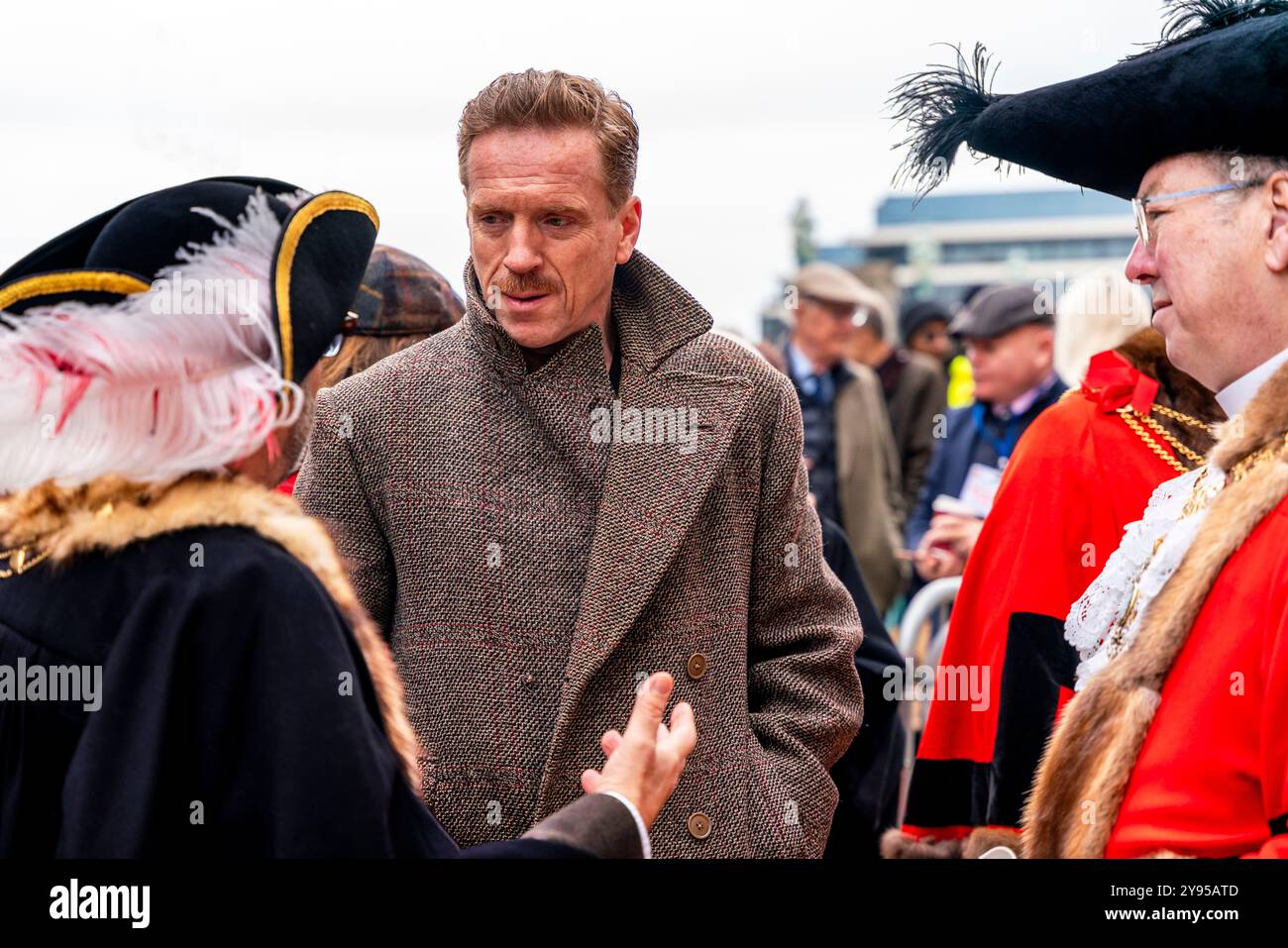 Hollywood Actor Damian Lewis Speaking To Dignitaries Prior To Leading ...