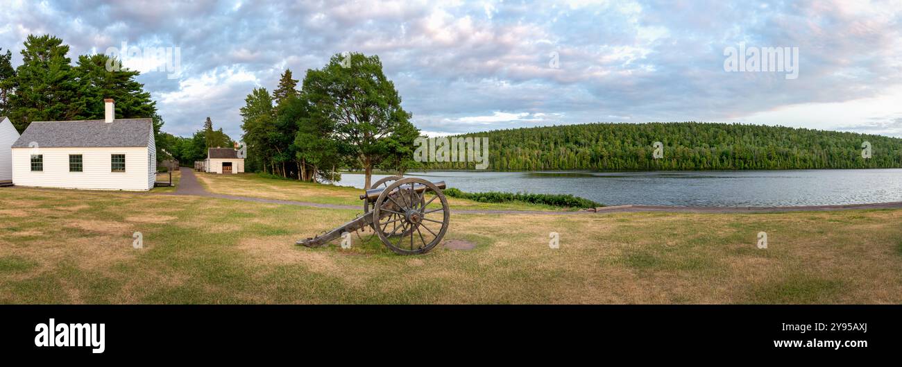 Copper Harbor, MI - August 1, 2019: Panoramic view of historic Fort ...