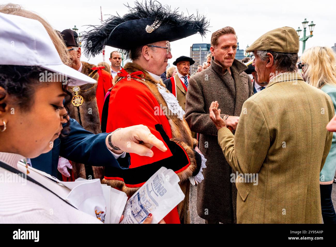 The Lord Mayor of London Talking With The Hollywood Actor Damian Lewis ...