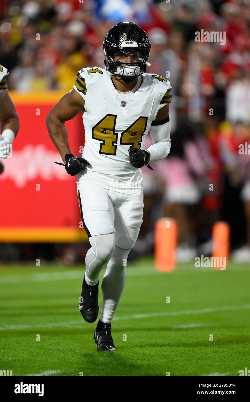 New Orleans Saints linebacker Isaiah Stalbird comes onto the the field ...