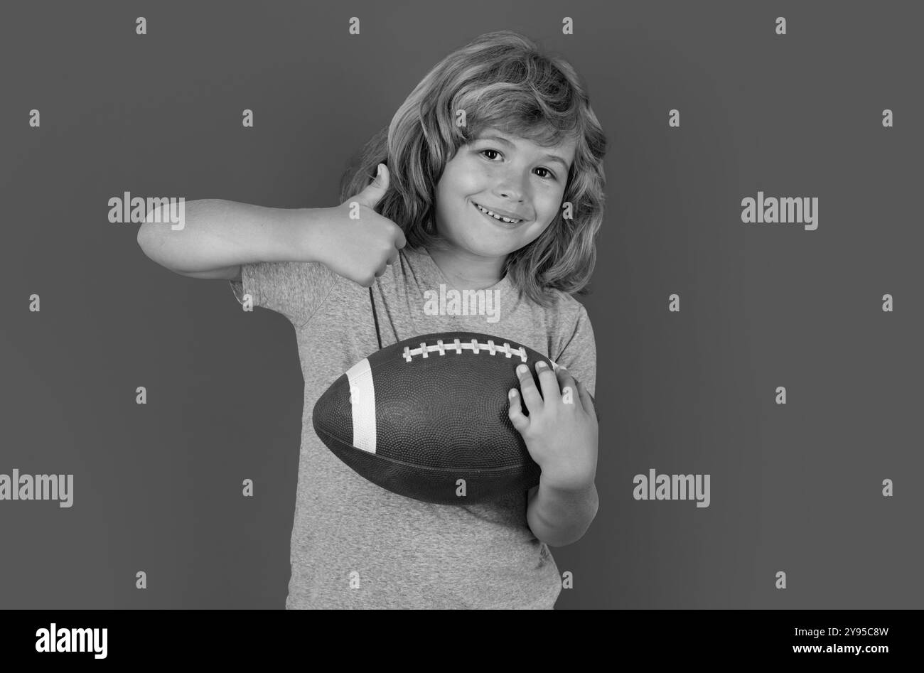 Child rugby player Black and White Stock Photos & Images - Alamy