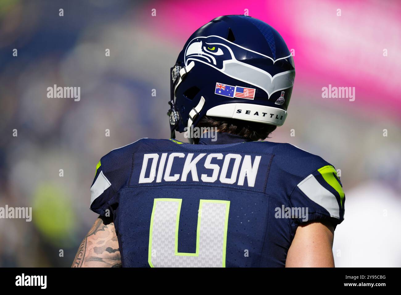 Seattle Seahawks punter Michael Dickson (4), who has a international ...