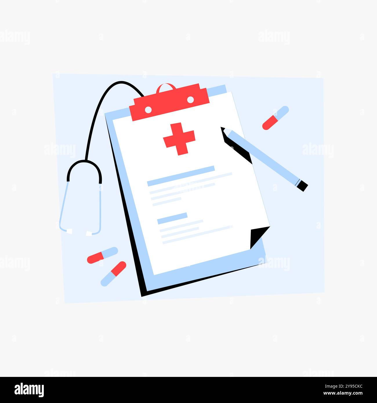 Doctor clipboard chart patient Stock Vector Images - Alamy