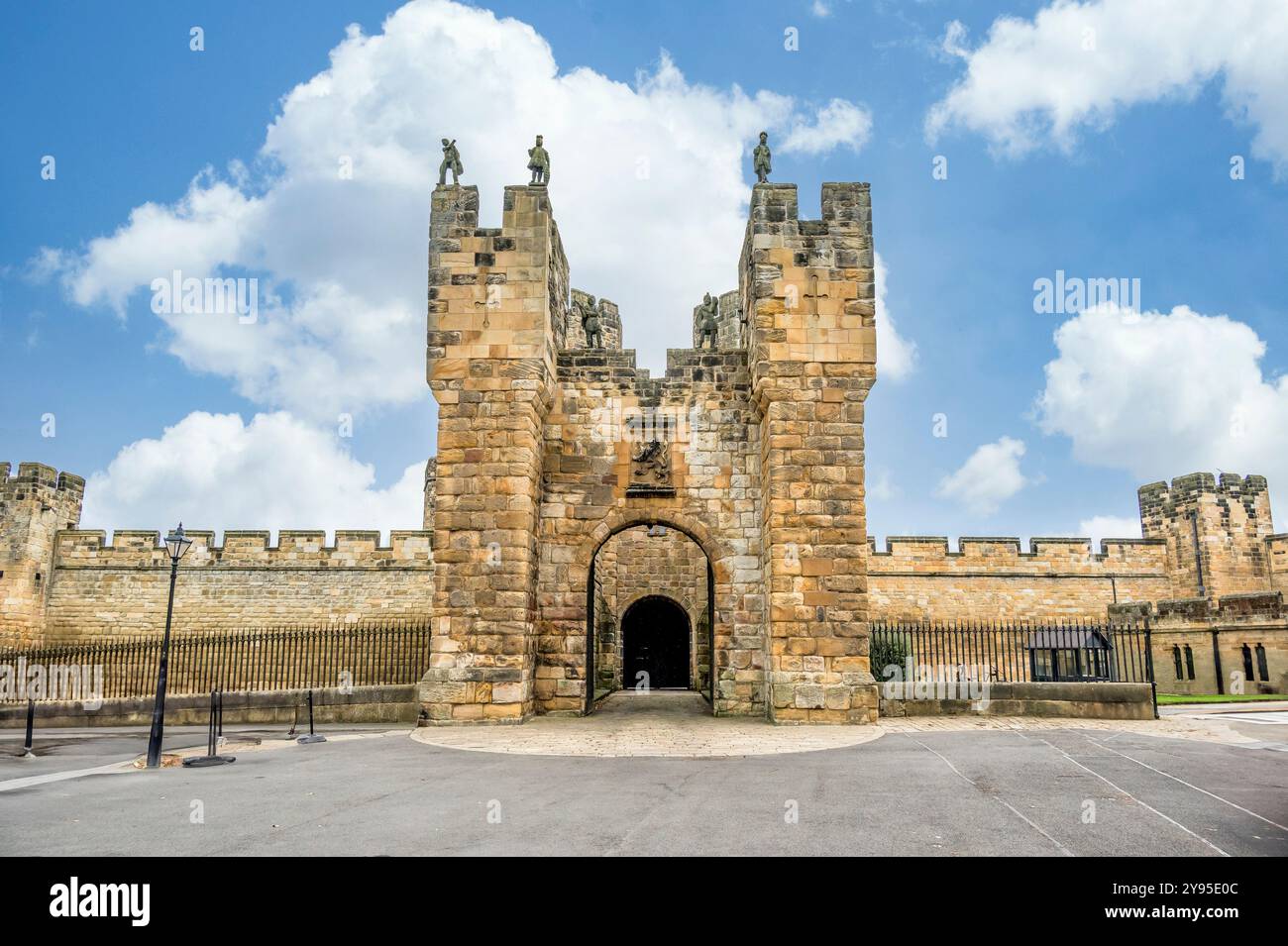 The image is of Alnwick Castle in Northumberland on the northeast coast ...