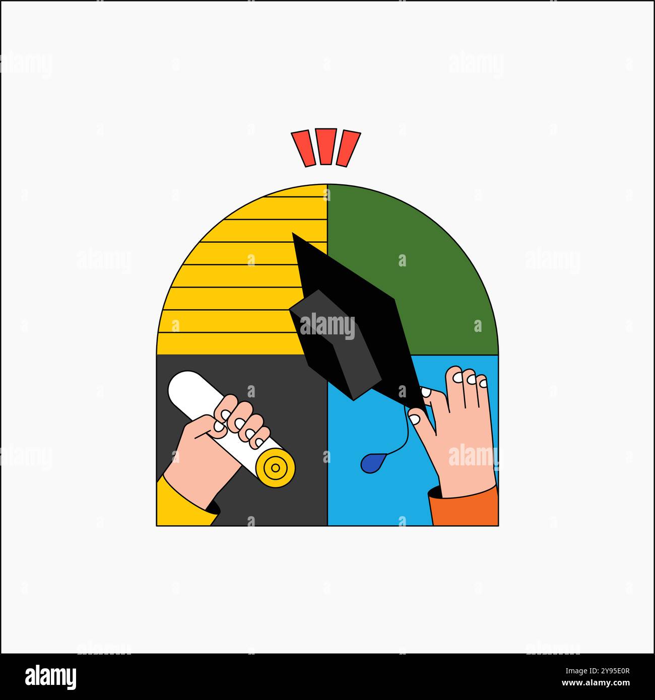 Career commencement Stock Vector Images - Alamy