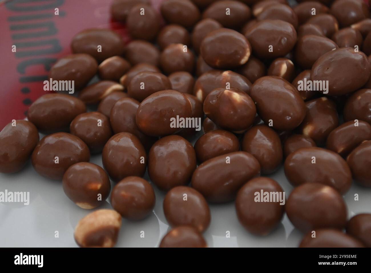 Tiny Chocolate Nuts 2 Stock Photo - Alamy