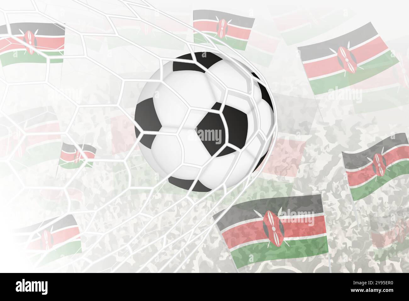 Kenya flag waving soccer ball Stock Vector Images - Alamy