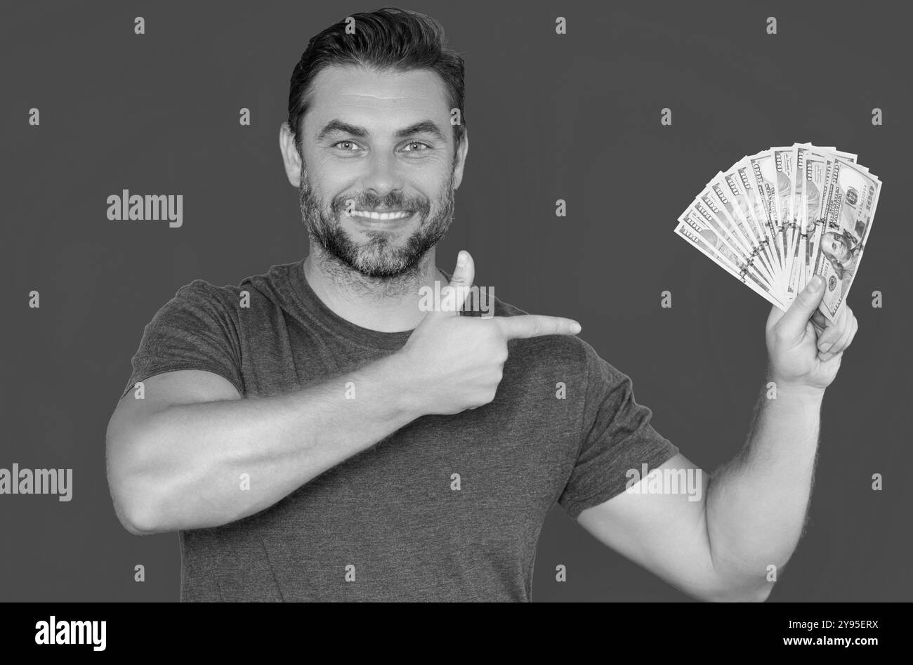 Very rich person banknotes Black and White Stock Photos & Images - Alamy