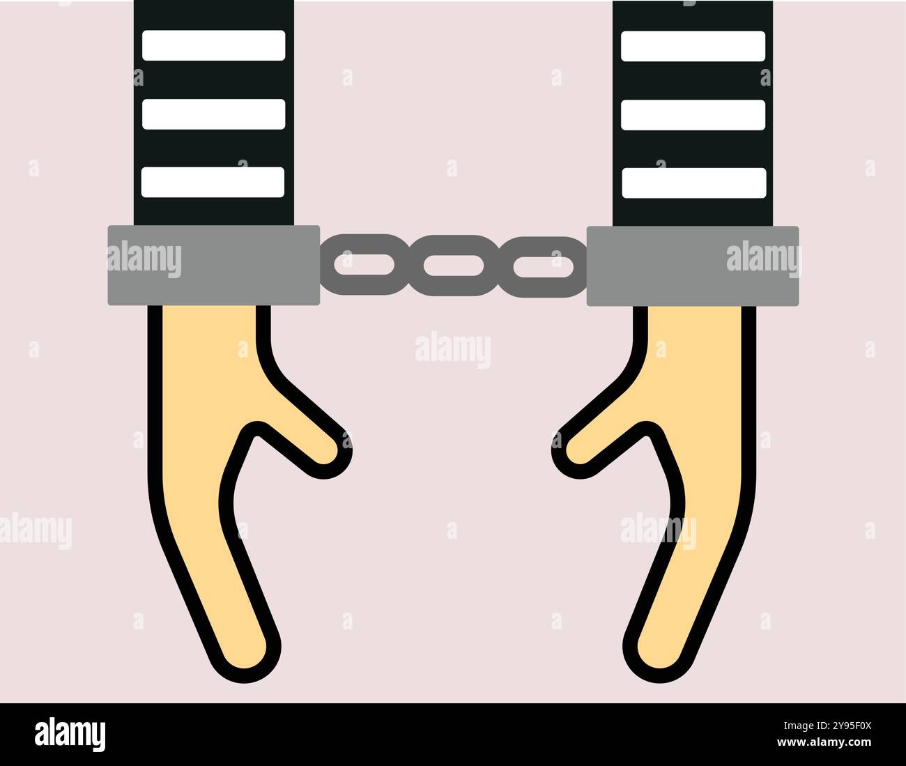 Handcuffed vector vectors Stock Vector Images - Alamy