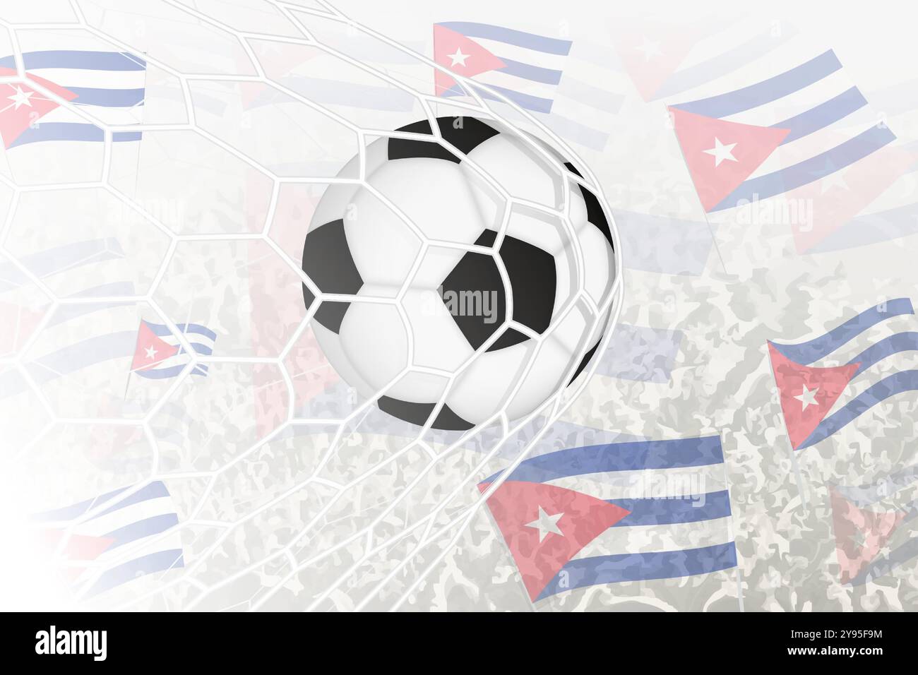 Cuba flag waving soccer ball Stock Vector Images - Alamy