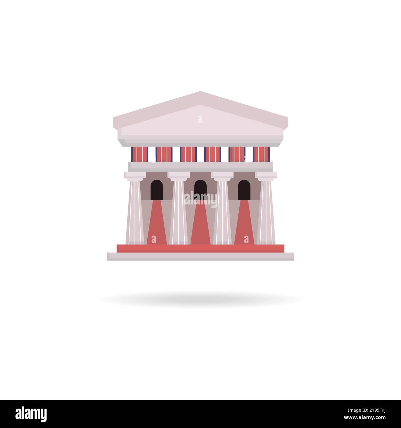 Ancient building with columns. Greek and Roman building in antique ...