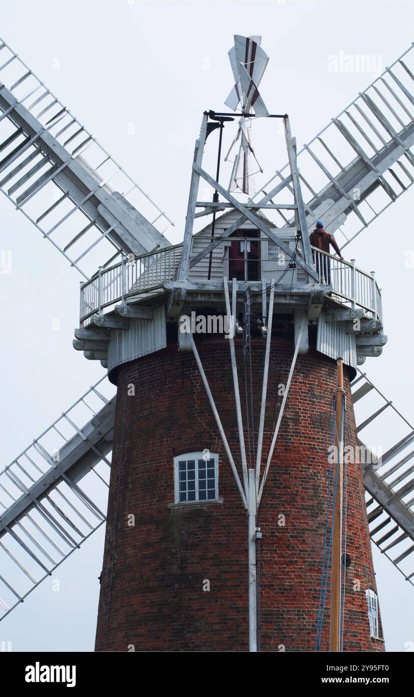A view of Horsey windpump a restored working, mill. Norfolk, England UK Stock Photo - Alamy