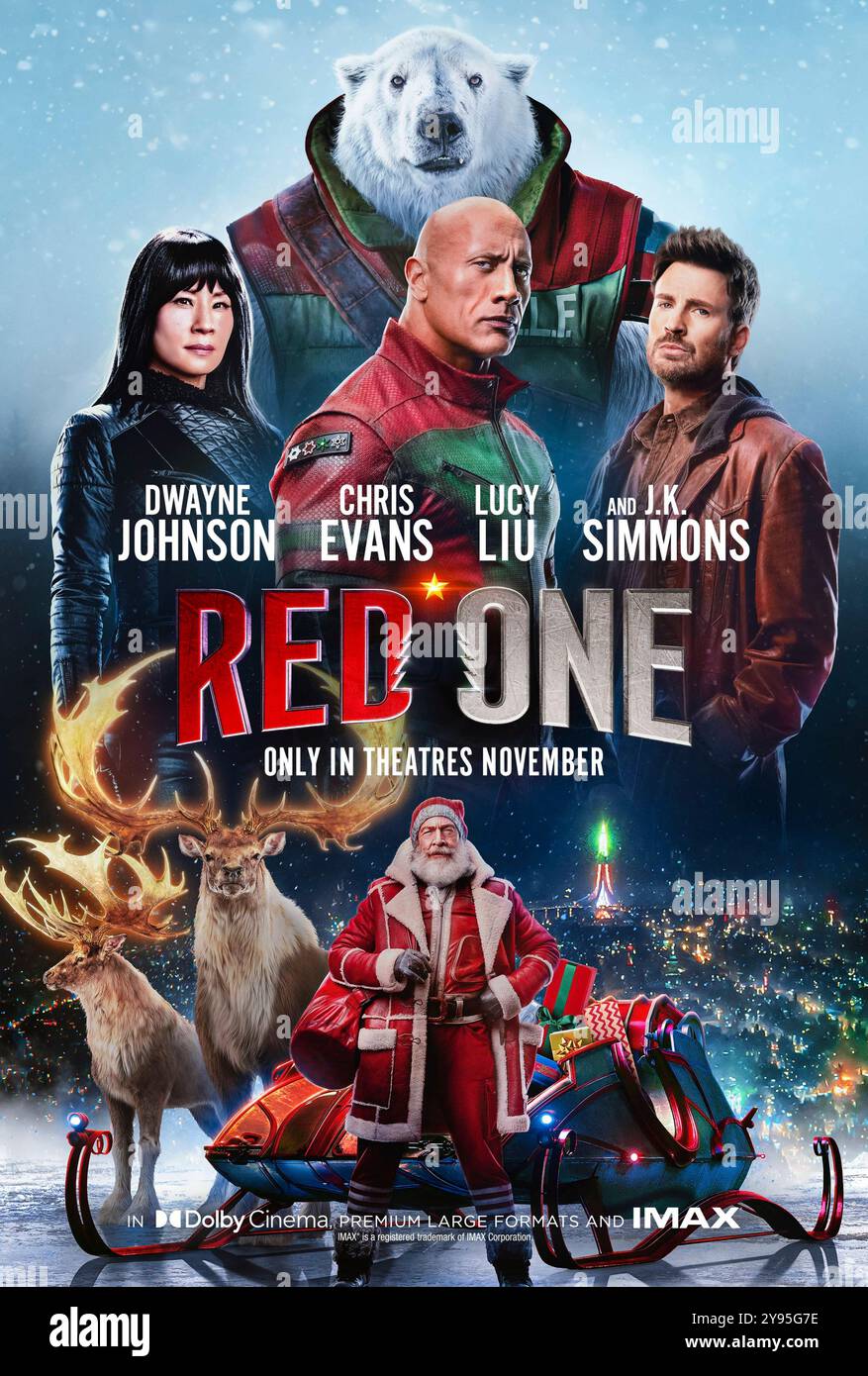 Red One (2024) directed by Jake Kasdan and starring J.K. Simmons, Dwayne Johnson, Chris Evans ...