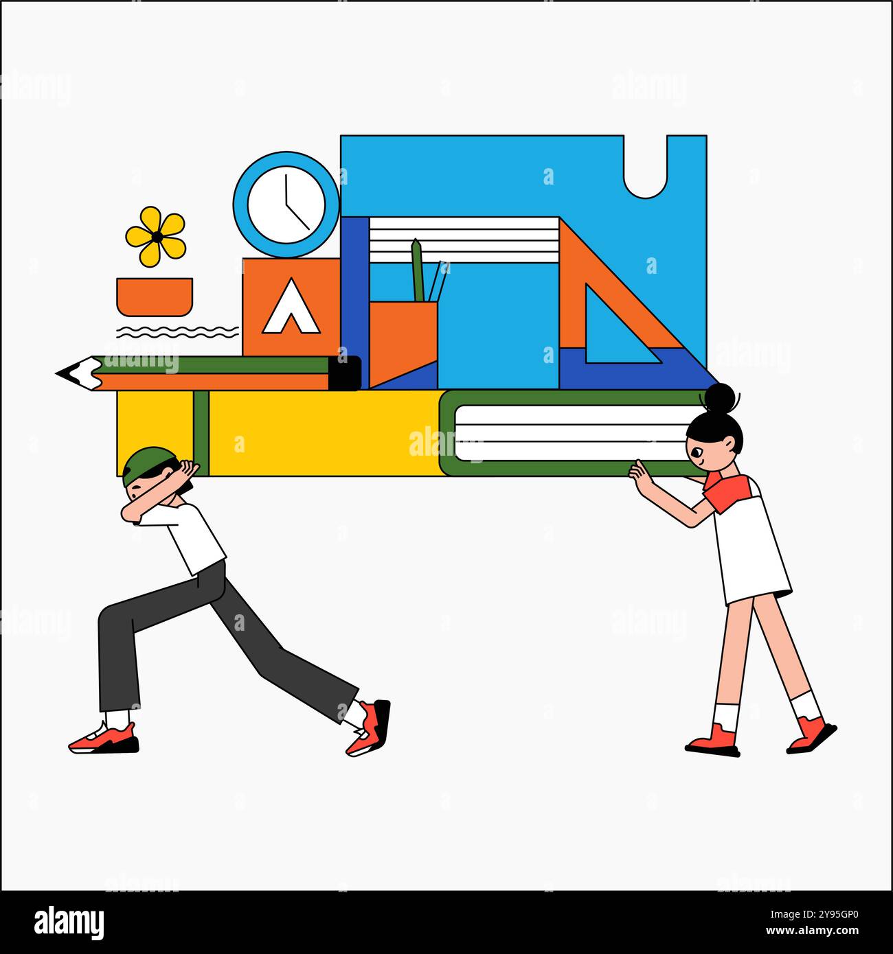 Graphic image teamwork classroom Stock Vector Images - Alamy