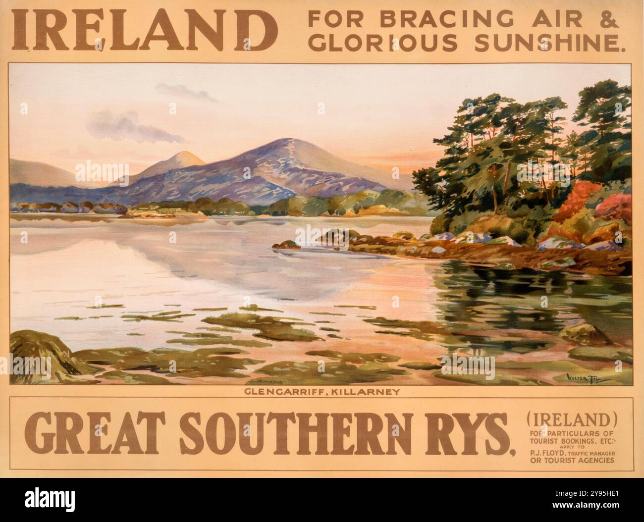 Glengarriff, Killarney. Vintage Irish Rail Travel Poster, circa 1910s ...