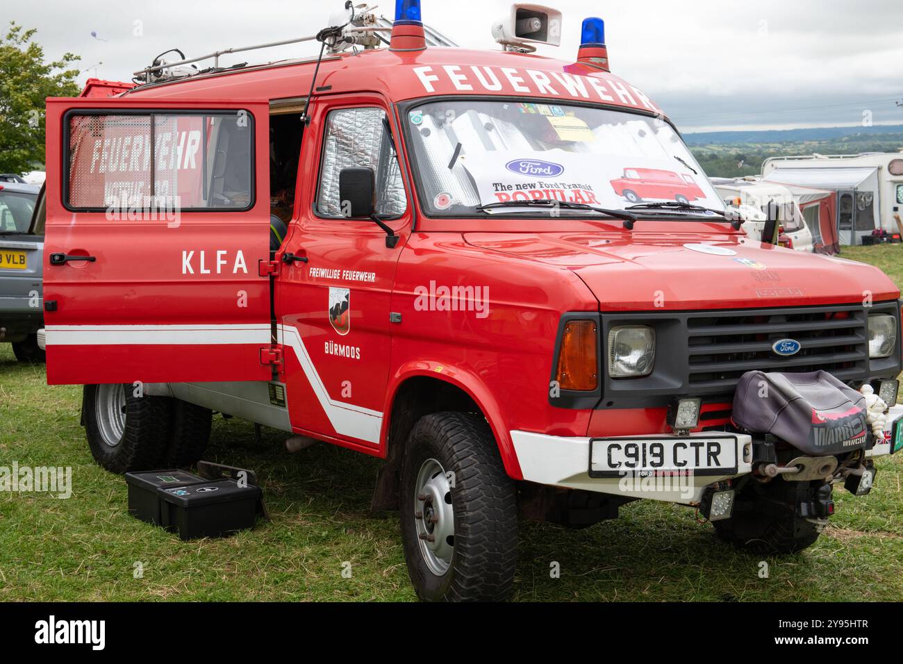 Low Ham.Somerset.United Kingdom.July 20th 2024.A Ford Transit van from ...