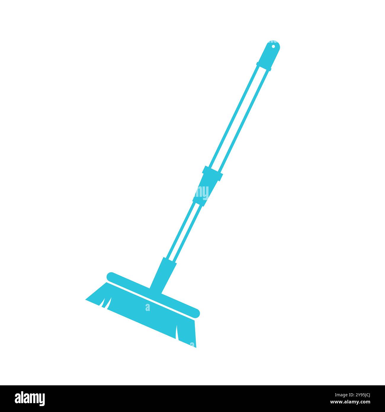 Simple broom.Isolated on white background. From blue icon set Stock ...