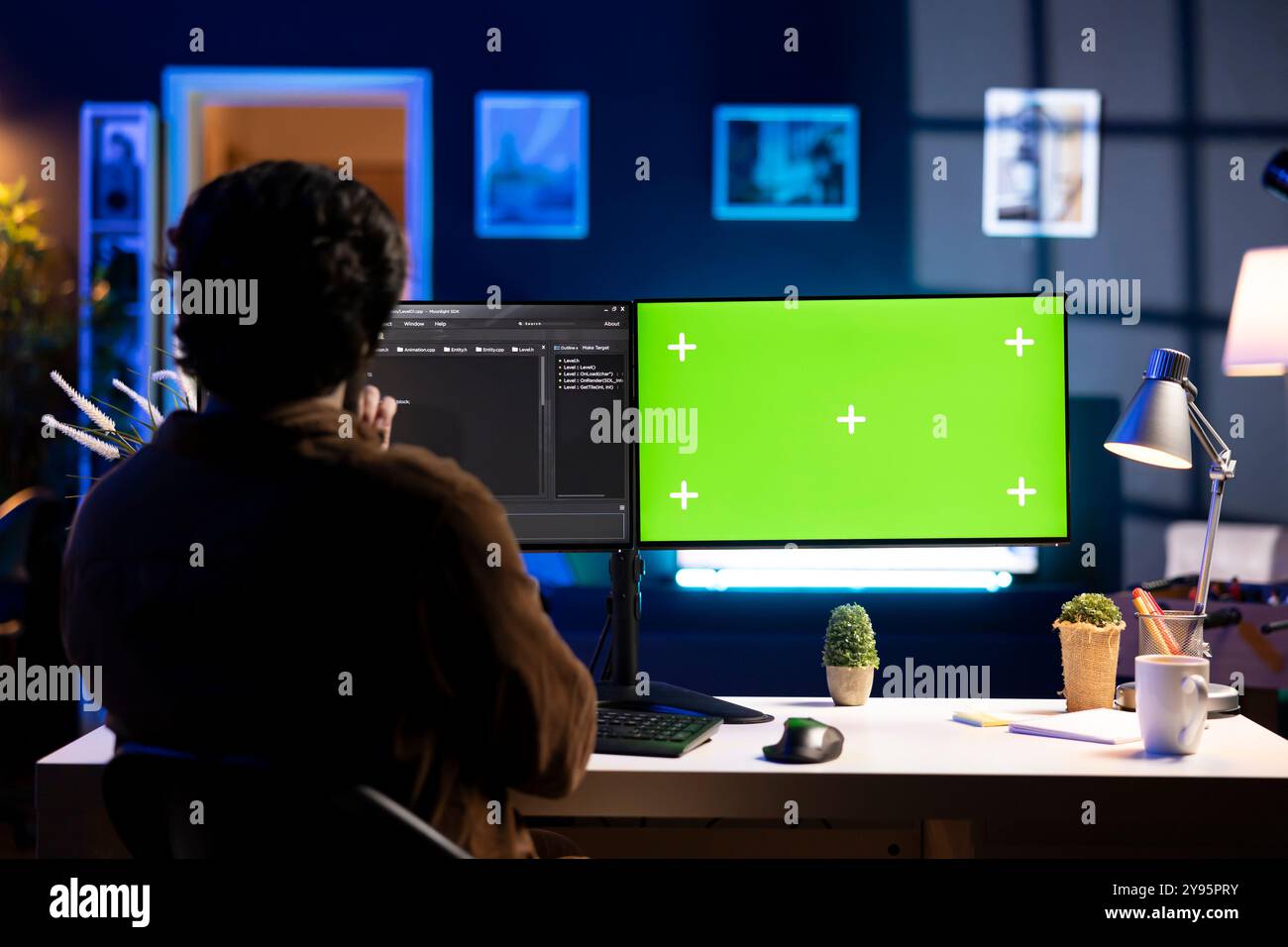 Cybersecurity expert using computer hi-res stock photography and images ...