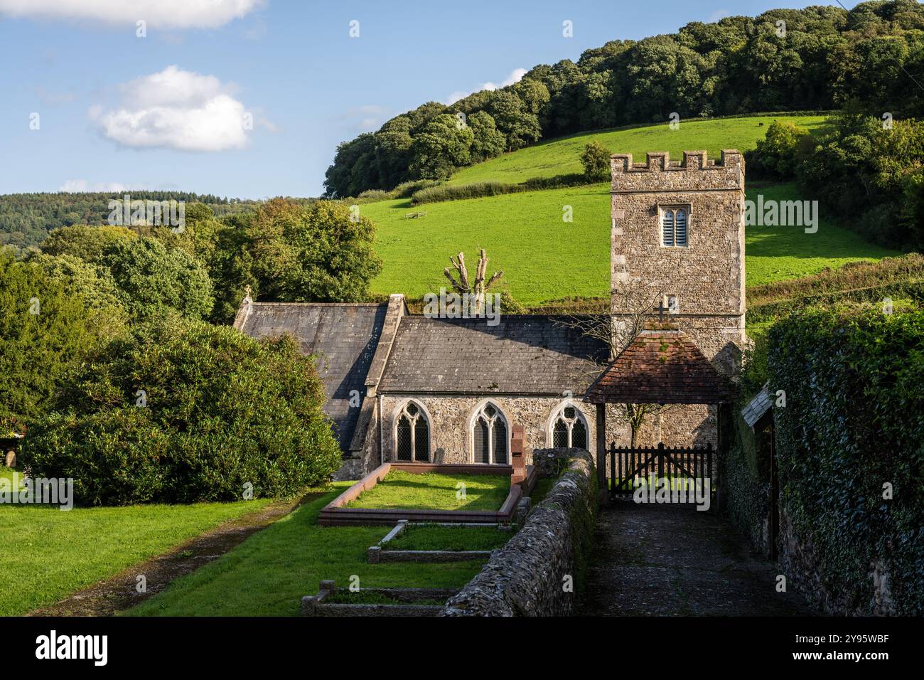 The traditional parish church of St Lawrence is nestled in a valley at ...