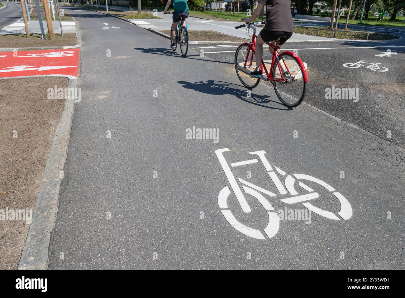 Cyclist on wide cycle hi-res stock photography and images - Alamy